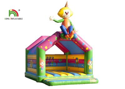 China 6.3 X 5.0m Colorful Inflatable Clown Bouncy Castle House For Commercial for sale