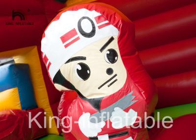 China Slide Type Fire Truck Trampoline Inflatable Jumping Castle For Indoor Kids for sale