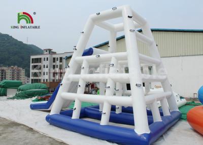 China 7.5 * 3.5 * 4m White Inflatable Jungle Joe Water Toys Climbing Tower For Water Park for sale