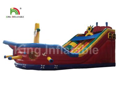 China Red Inflatable Jumping Castle With Blower For Toddler / Pirate Ship Combo Bouncer Slide for sale