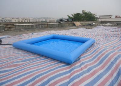 China Square PVC blue Inflatable Water Pool / Water Pool For Kids Fun 32cm Depth for sale