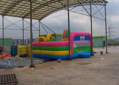 Cina Corsa ad ostacoli gonfiabile combinata con i buttafuori, città variopinta di divertimento dei bambini in vendita