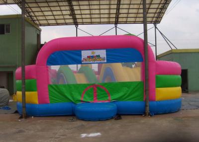 Cina Corsa ad ostacoli gonfiabile combinata con i buttafuori, città variopinta di divertimento dei bambini in vendita