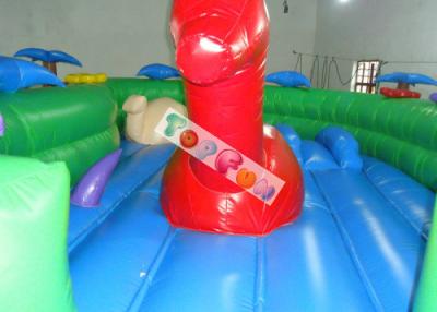 China 0.45mm van het het Geteerde zeildoek Opblaasbare Pretpark van pvc de Schildpadspeelplaats met Dia en Tunnels Te koop