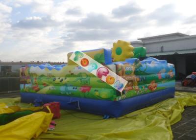 China Commercieel Opblaasbaar Pretpark/Dierentuin het Springen Kasteel 7x7m 0.55mm het Geteerde zeildoek van pvc Te koop