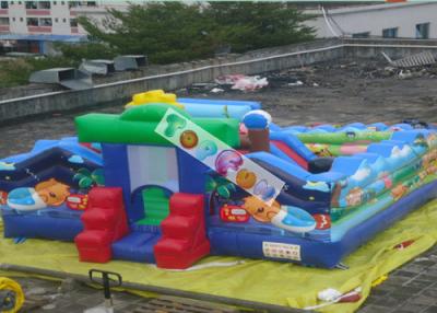 China Commercieel Opblaasbaar Pretpark/Dierentuin het Springen Kasteel 7x7m 0.55mm het Geteerde zeildoek van pvc Te koop