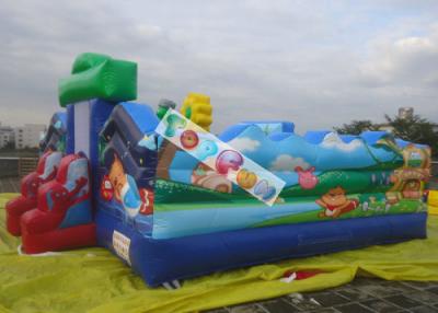 China Commercieel Opblaasbaar Pretpark/Dierentuin het Springen Kasteel 7x7m 0.55mm het Geteerde zeildoek van pvc Te koop