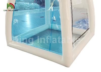 Cina Mini tenda gonfiabile 5.58ft trasparente blu di evento per il campeggio all'aperto in vendita