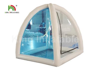 Cina Mini tenda gonfiabile 5.58ft trasparente blu di evento per il campeggio all'aperto in vendita