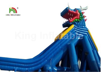 中国 ドラゴンのStype水生公園の大人のための青く大きく膨脹可能な水スライド 販売のため