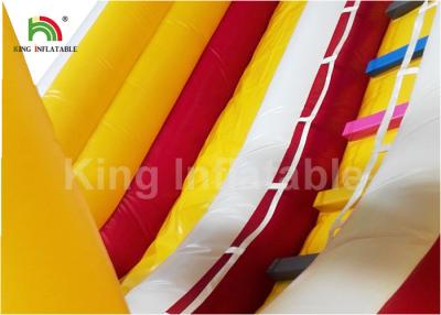 China Dual Lane Yellow 32.81ft Backyard Water Slides For Adults With Coconut Tree And Pool for sale