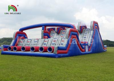 China Jogos infláveis dos esportes da pista do azul 4/curso de obstáculo militar da explosão à venda