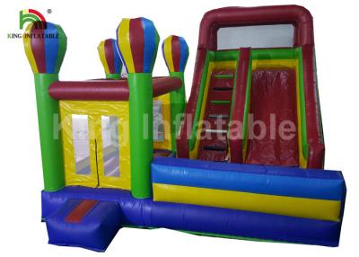 China PVC Tarpualin 4 de 0.55mm em 1 leão-de-chácara de salto inflável combinado com corrediça para crianças à venda