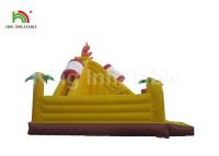 China Customized Size Yellow Inflatable Combo Bounce House / Fun Run Obstacle Course for sale