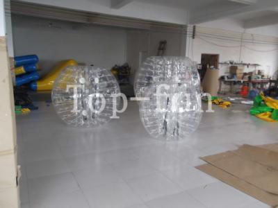 China 1.2 / 1.5 / 1.8m PVC / TPU Transparent Inflatable Body Bumper Ball For Kids And Adults for sale