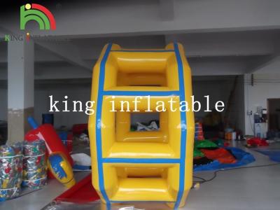 Cina cerchio di giallo della tela cerata del PVC di 0.9mm/giocattolo gonfiabili acqua del rullo per i giochi dell'acqua di divertimento in vendita