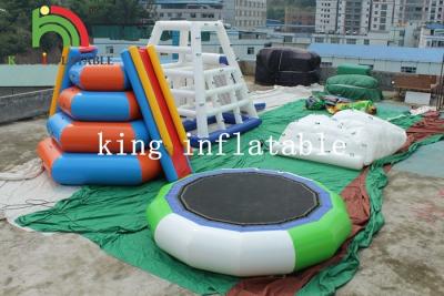 China Corrediça de escalada de flutuação inflável da torre da ilha de encerado do PVC para o parque da água à venda