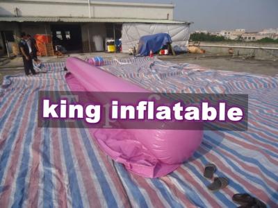 China Diapositiva/círculo/gota grandes inflables púrpuras/del azul 0.9m m del PVC del aire para la diversión del agua en venta