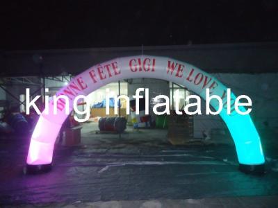 China Digital printing Led light with Oxford fabric material  inflatable advertising arch for promotion for sale