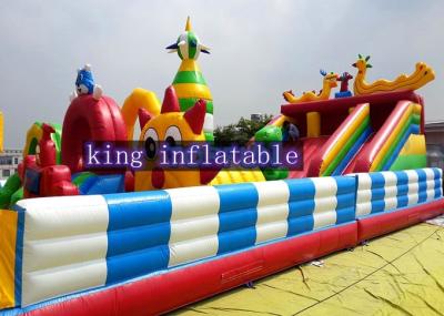China Het grappige Openlucht Opblaasbare Pretpark met Dia/het Kasteel en beklimt Te koop