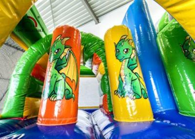 Cina Buttafuori gonfiabili dei bambini combinati/castello di salto drago gonfiabile di verde in vendita