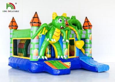 Cina Buttafuori gonfiabili dei bambini combinati/castello di salto drago gonfiabile di verde in vendita