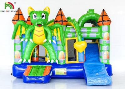 Cina Buttafuori gonfiabili dei bambini combinati/castello di salto drago gonfiabile di verde in vendita