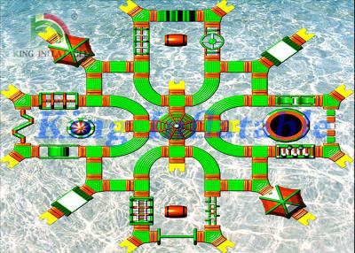 China Lake Sea Floating Obstacle Course / Inflatable Water Park Games For Resort for sale