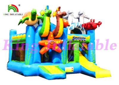 China castelo de salto inflável de Multiplay de encerado do PVC de 0.55mm com os animais da corrediça e de mar à venda