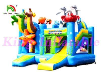 China castelo de salto inflável de Multiplay de encerado do PVC de 0.55mm com os animais da corrediça e de mar à venda