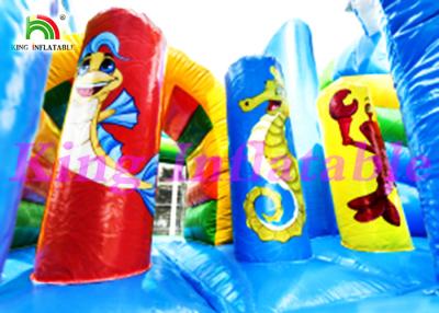 China castelo de salto inflável de Multiplay de encerado do PVC de 0.55mm com os animais da corrediça e de mar à venda