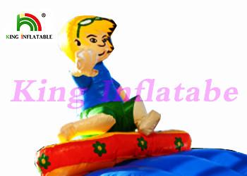 Cina scorrevole gonfiabile a senso unico lungo di slittamento N di 18m con la pompa di aria OEM giallo/blu in vendita