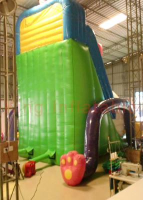 China Playground Funny Inflatable Dry Slide , Outdoor Multicolor Inflatable Animals Slide for sale