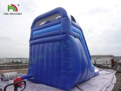 Cina acquascivolo gonfiabile a senso unico della tela cerata del PVC di 0.55mm con colore blu/bianco dello stagno in vendita