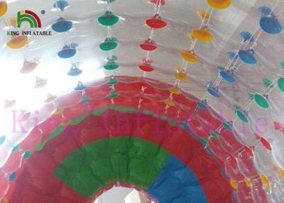 China Red Clear PVC / TPU Adults Blow Up Water Walk On Toy With Durable PVC Tarpaulin Ends for sale