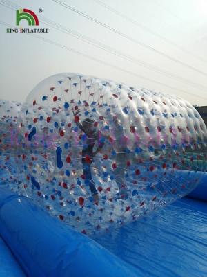 China Colorful PVC Transparent Blow Up Toy Inflatable Water Rolling Balls for sale