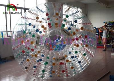 China Colorful PVC Transparent Blow Up Toy Inflatable Water Rolling Balls for sale