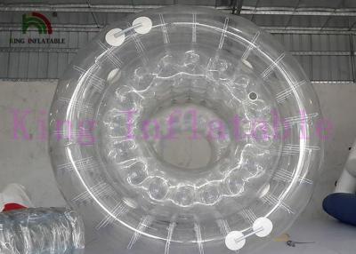 China Bola de rolamento inflável clara do brinquedo da água/água com pontos claros à venda