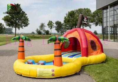 Cina Camere di rimbalzo del PVC di tropico per i bambini, mini buttafuori del pirata con la piscina in vendita