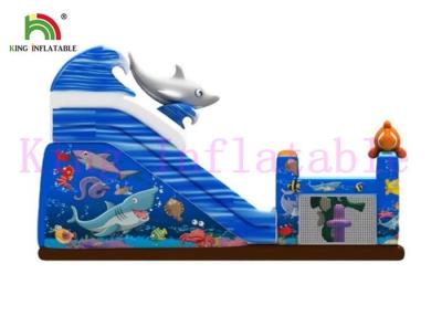 中国 デジタル印刷物の膨脹可能な鮮やかな海洋公園の主題ポリ塩化ビニールはセリウムによって承認される送風機が付いているスライドを乾燥します 販売のため