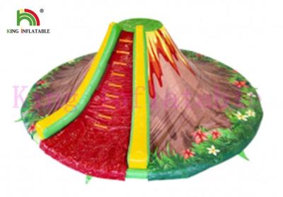 China Round Volcano PVC Inflatable Dry Slide / Blow Up Slide For Rental Business for sale