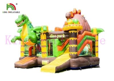 Cina Castello rimbalzante di esplosione del PVC di tema del dinosauro con l'avventura della giungla dello scorrevole per i bambini in vendita