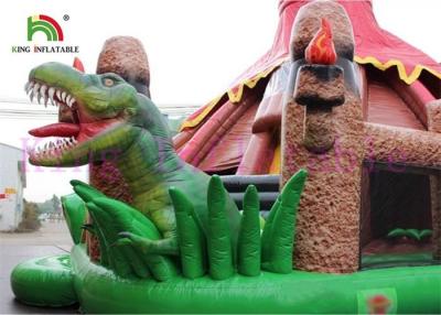 Cina Il castello di salto gonfiabile del dinosauro di colore dell'antichità con il tetto dello scorrevole ha coperto il campo da giuoco in vendita