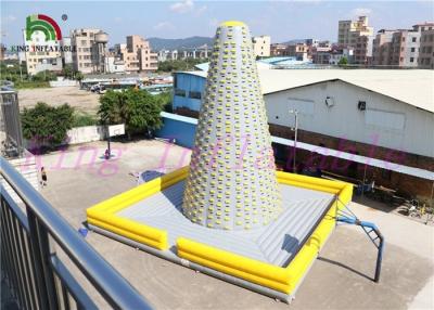 China Commercial Outside Inflatable Sports Games  , Yellow  Inflatable Climbing Wall for sale