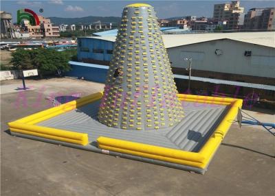 China Commercial Outside Inflatable Sports Games  , Yellow  Inflatable Climbing Wall for sale