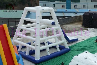 China Outdoor 0.9mm PVC Tarpaulin Giant Inflatable Water Toy Custom Color Floating Slide for sale