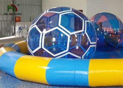 China 1.0 mm Transparent PVC / PTU Inflatable Soccer Ball Blow Up Walking On Water Ball for sale