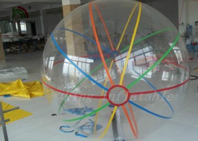 China Aangepaste Kleinhandelsstreep kleurrijke Opblaasbaar Lopend op Waterballen Plato 1.0mm pvc Te koop