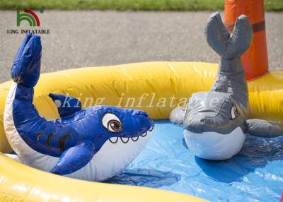 China Tamaño modificado para requisitos particulares combinado de la piscina de la gorila inflable tropical del mar en venta
