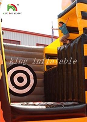 Cina Campo da giuoco combinato gonfiabile del nero/giallo sport dalla tela cerata del PVC per i bambini in vendita